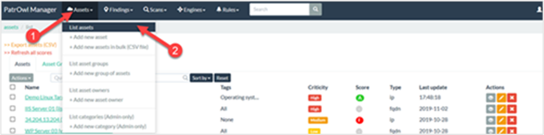 Audit discovery assets